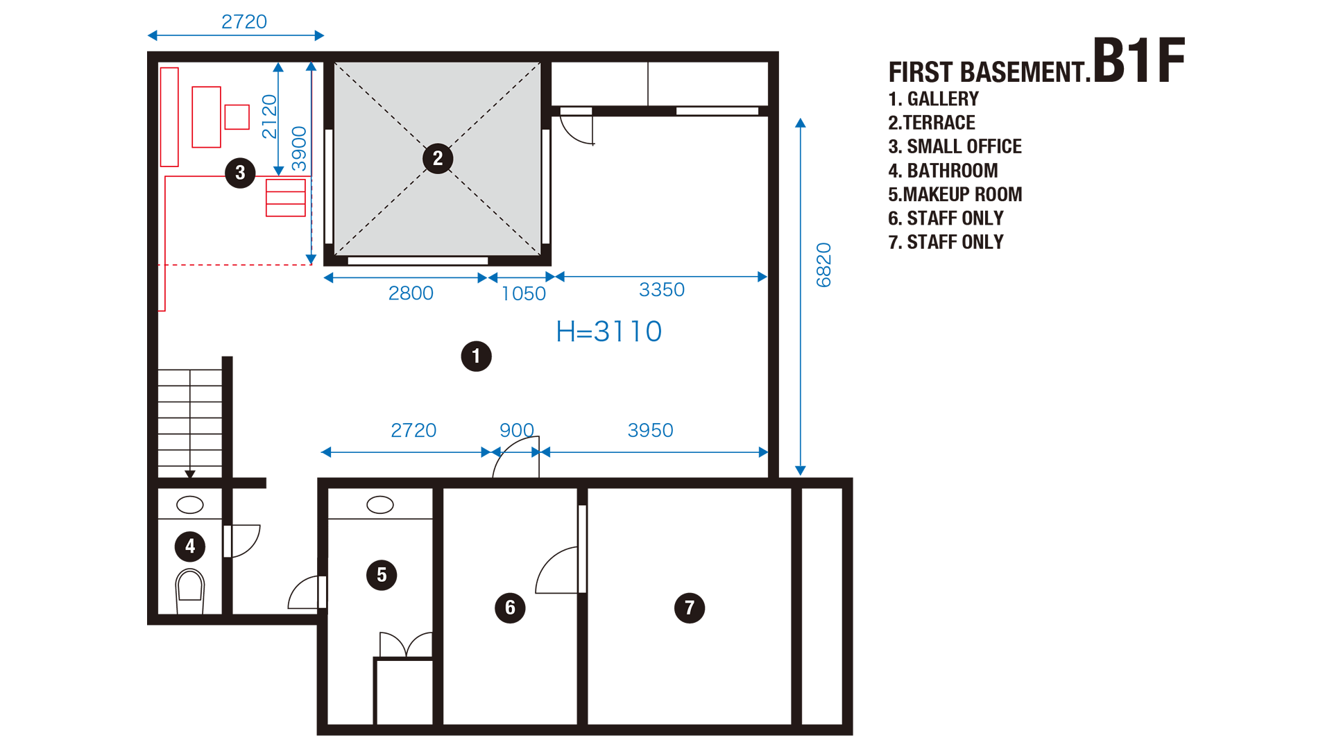FIRST BASEMENT. B1F – PHOME